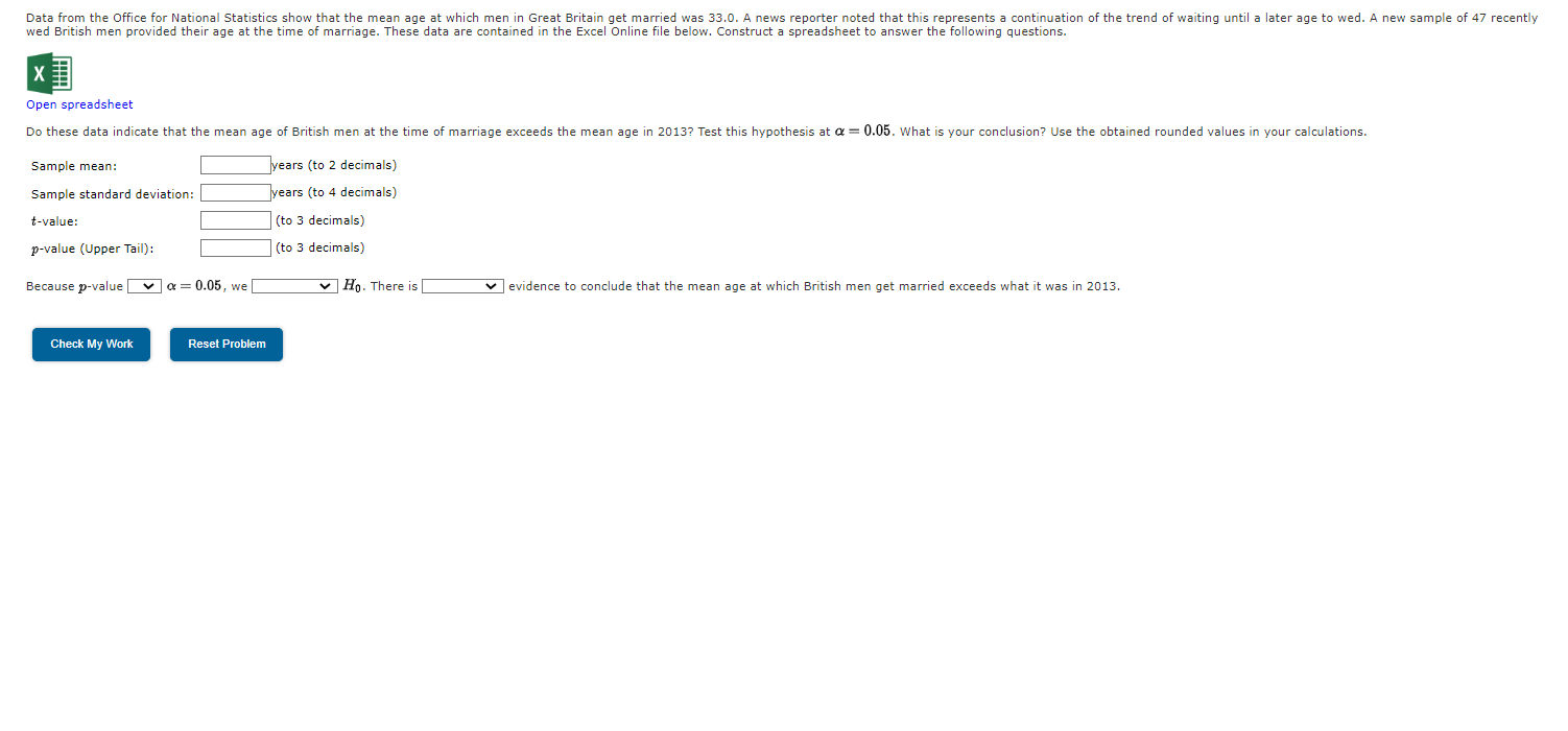 Open spreadsheet | Chegg.com