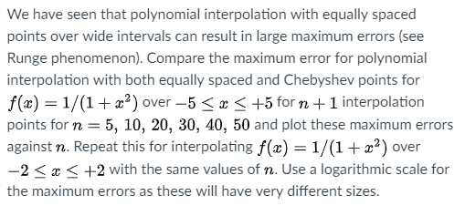 We have seen that polynomial interpolation with | Chegg.com