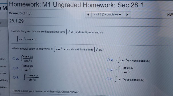 Solved Homework: M1 Ungraded Homework: Sec 28.1 M Score: 0 | Chegg.com