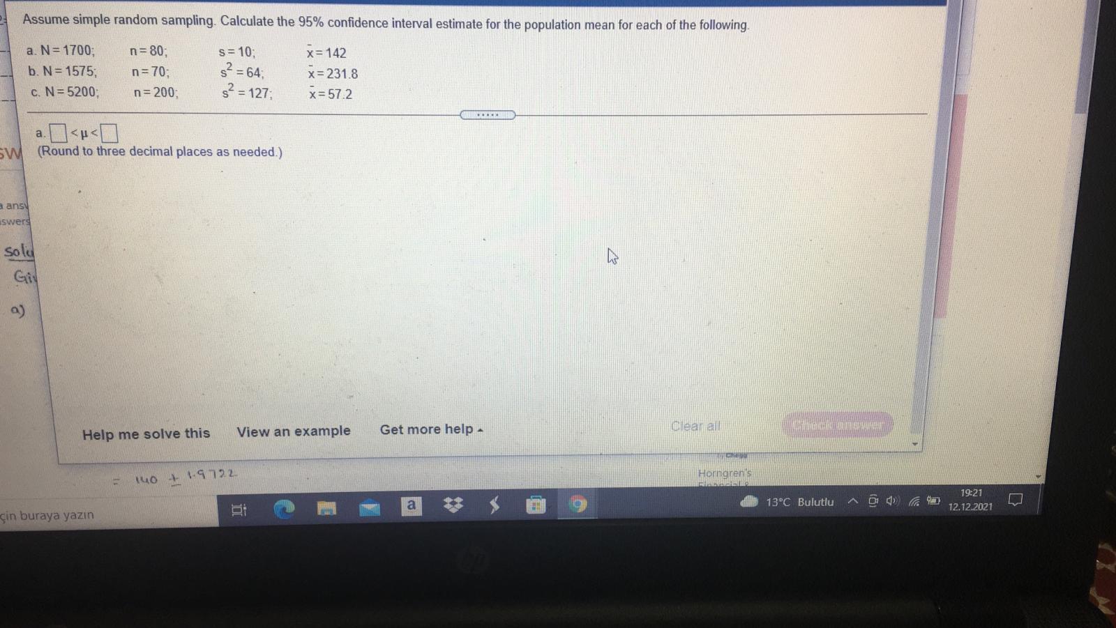 Solved Assume simple random sampling. Calculate the 95% | Chegg.com