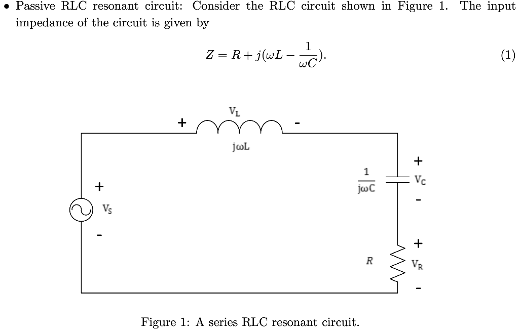 Solved 4 Experiment 1: RLC Resonant Circuit = 68000pF. S1. | Chegg.com