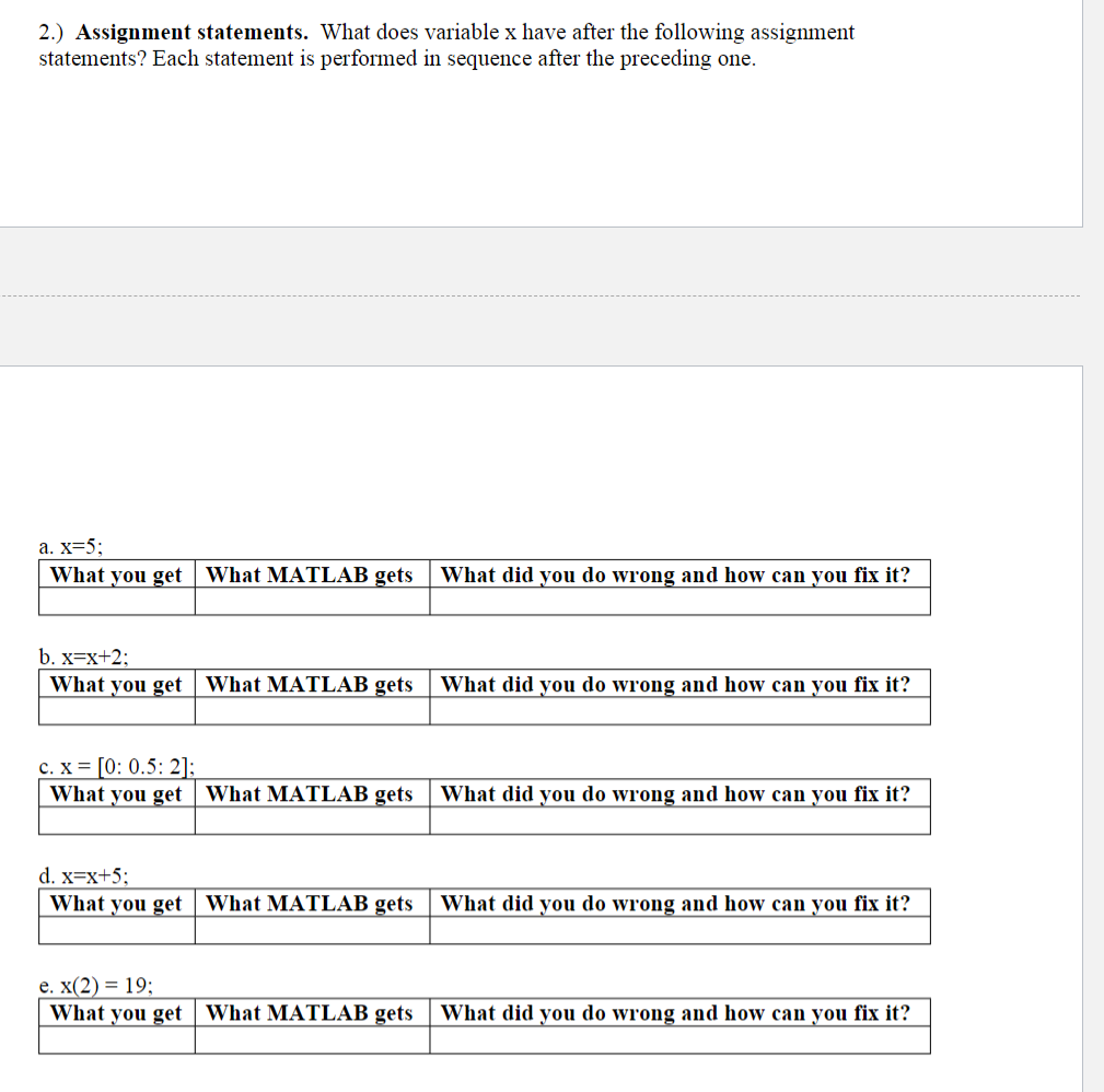 Solved 1.) Order of operations. Determine the result you | Chegg.com