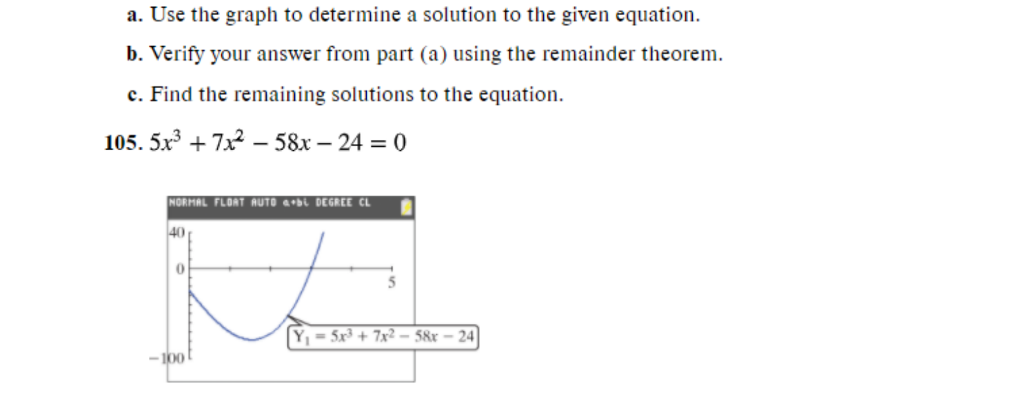 Solved a. Use the graph to determine a solution to the given | Chegg.com