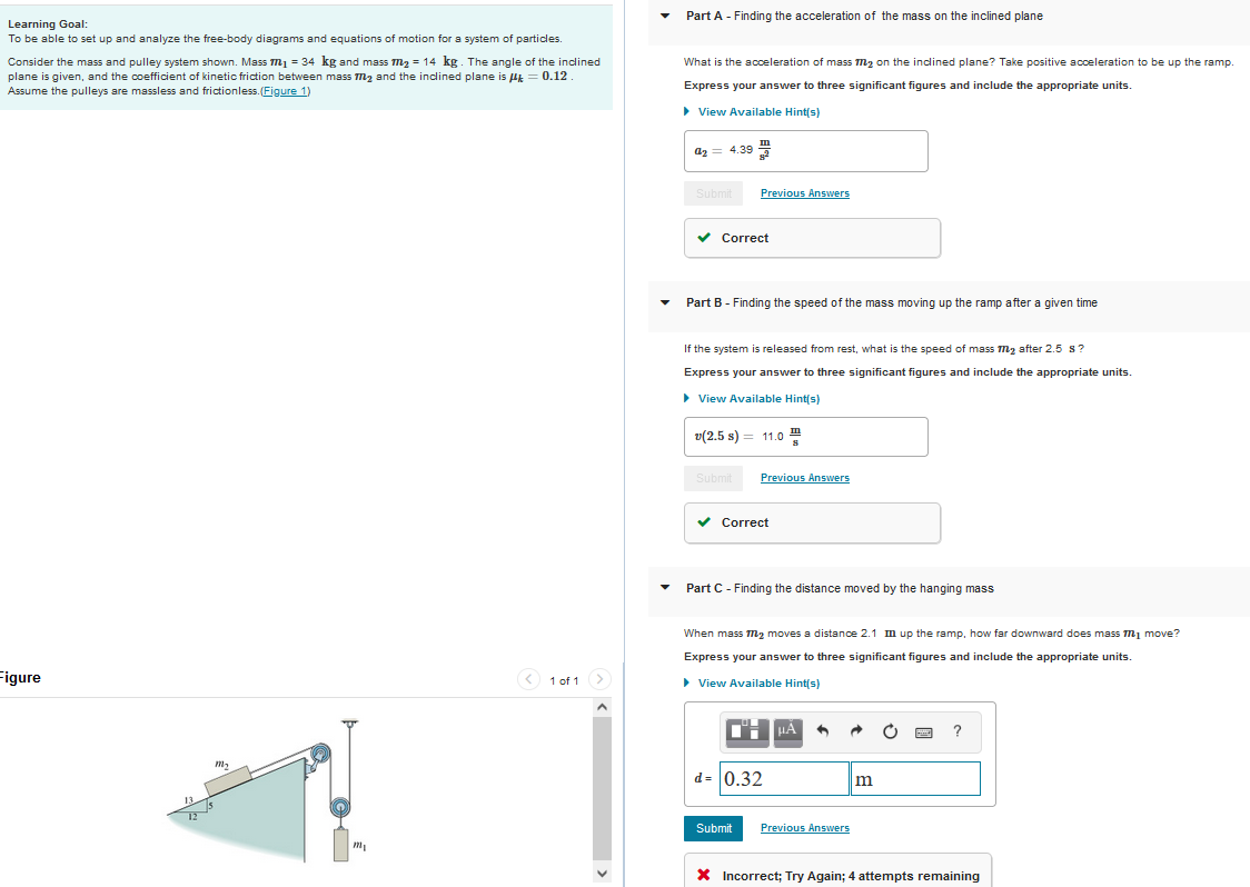 Solved Learning Goal: Part A - Finding the acceleration of | Chegg.com