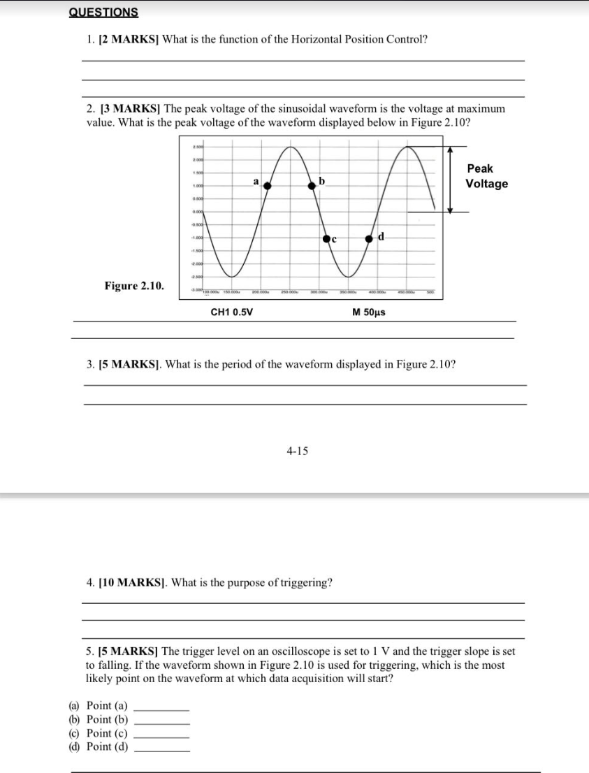 Solved 1. [2 MARKS] What is the function of the Horizontal | Chegg.com
