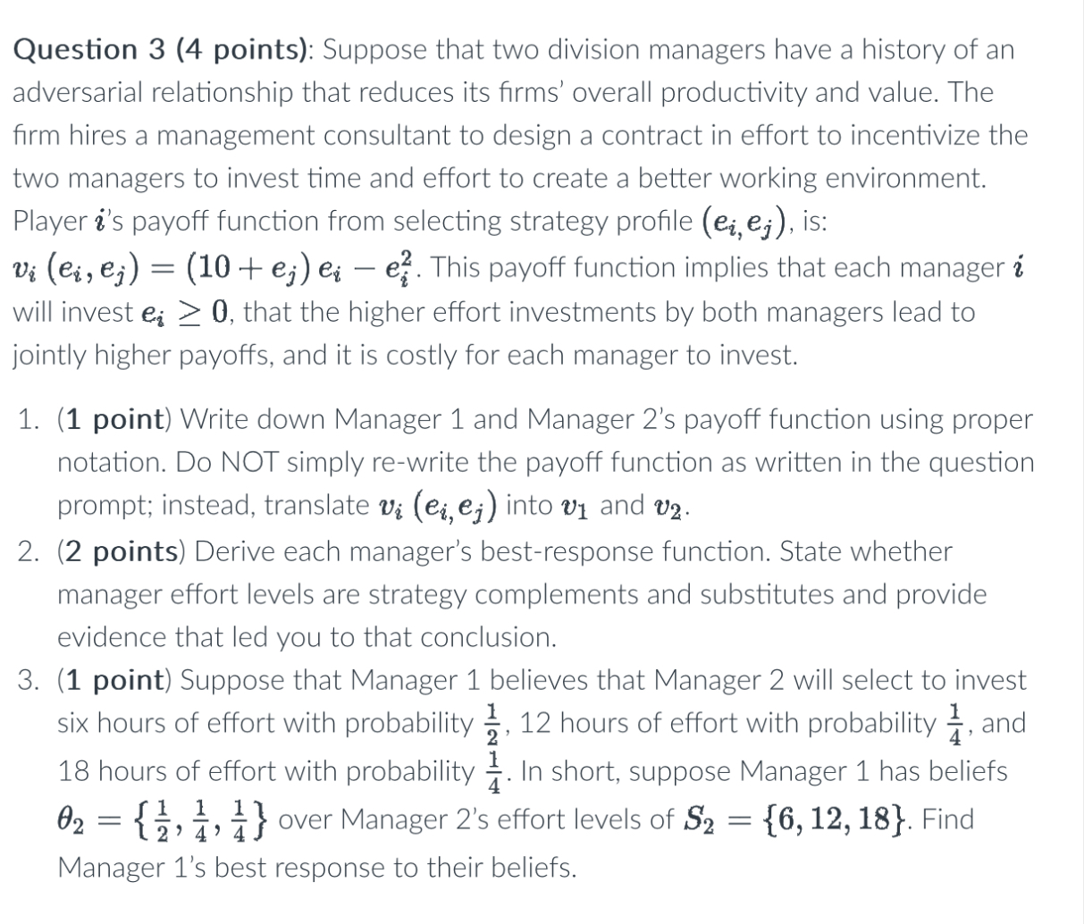 Solved Question 3 (4 points): Suppose that two division | Chegg.com Solved Question 3 (4 points): Suppose that two division | Chegg.com