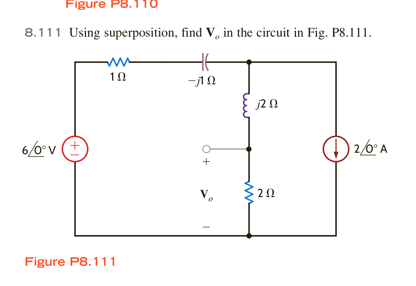 Solved 8.111 Using superposition, find Vo in the circuit in | Chegg.com