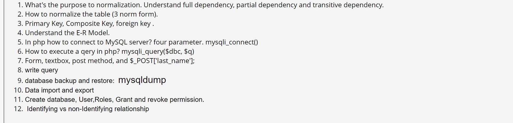 Solved 1. What's the purpose to normalization. Understand | Chegg.com