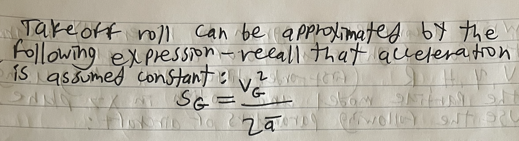 Solved Take off roll can be approximated by the following | Chegg.com