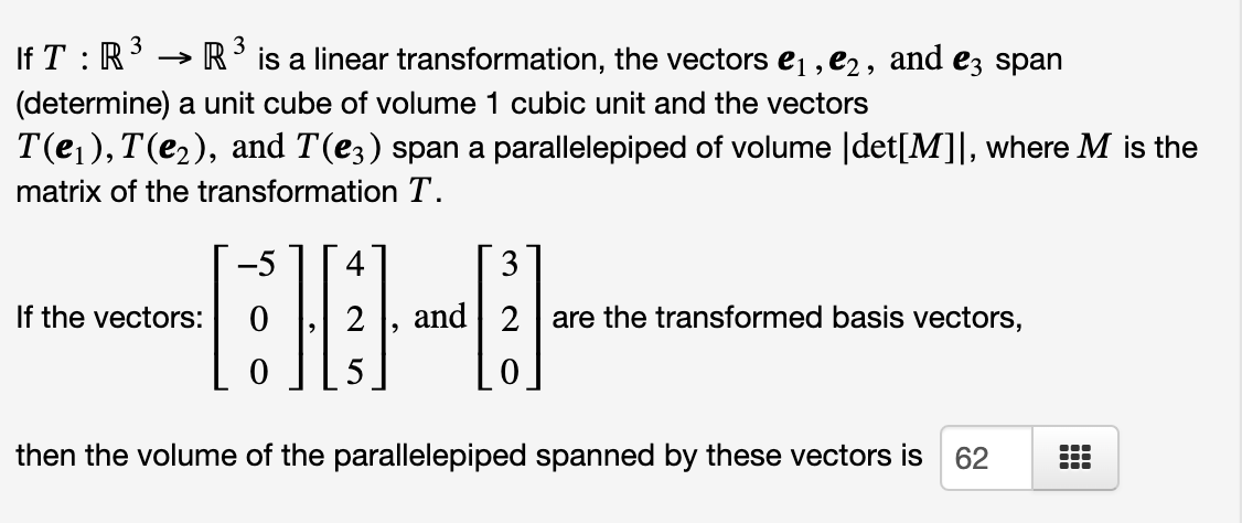 Solved If T:R3→R3 is a linear transformation, the vectors | Chegg.com