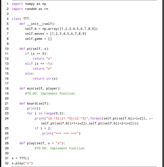Solved In this problem, you'll write a Tic Tac Toe game that | Chegg.com