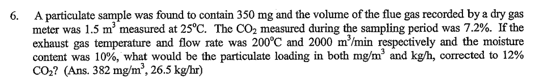 Solved A particulate sample was found to contain 350mg and | Chegg.com