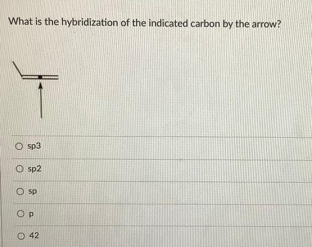 Solved What is the hybridization of the indicated carbon by | Chegg.com