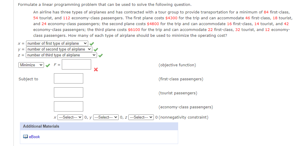 Solved Formulate a linear programming problem that can be | Chegg.com