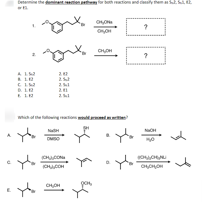 Solved Determine the dominant reaction pathway for both | Chegg.com