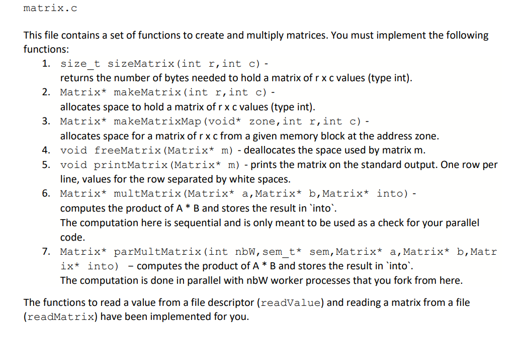 Solved *ONLY MATRIC.C NEEDS TO BE COMPLETED *there are | Chegg.com