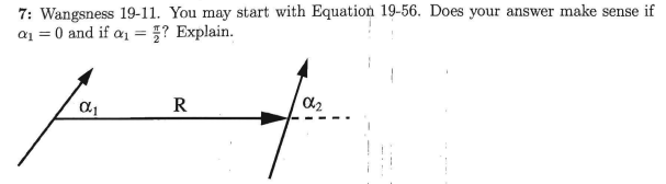 7: Wangsness 19-11. You may start with Equation | Chegg.com