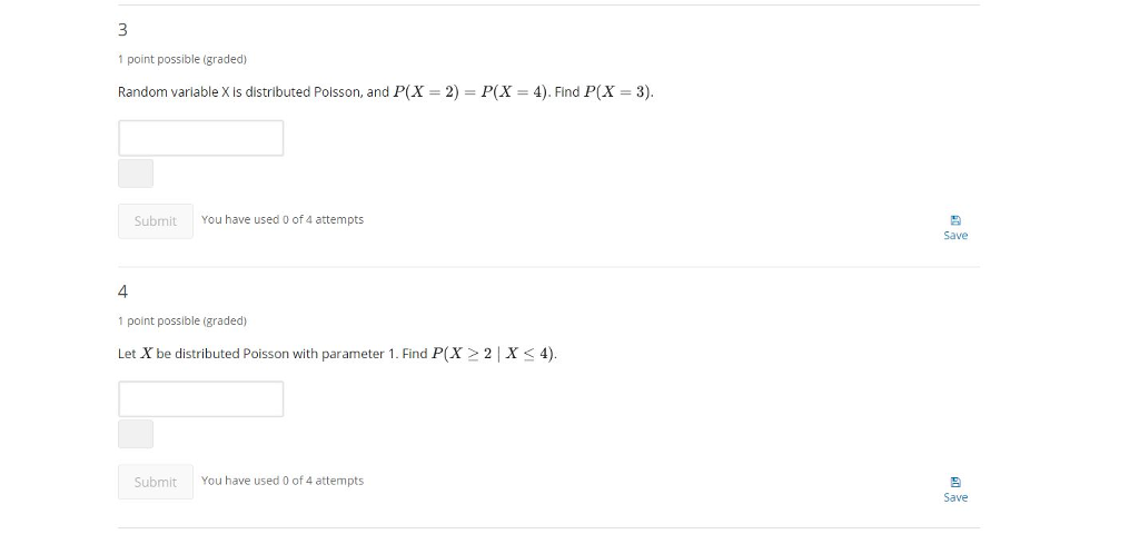 Solved 1 point possible (graded) Random variable X is | Chegg.com