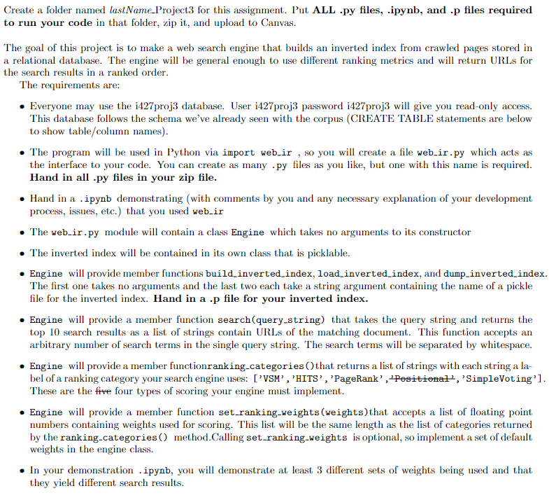 Solved Create a folder named lastName_Project 3 for this | Chegg.com