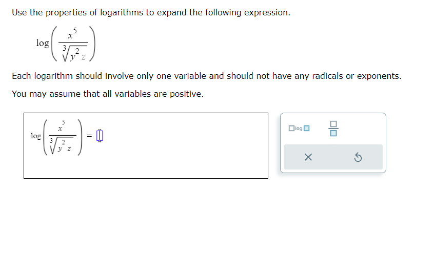 Solved Use the properties of logarithms to expand the | Chegg.com