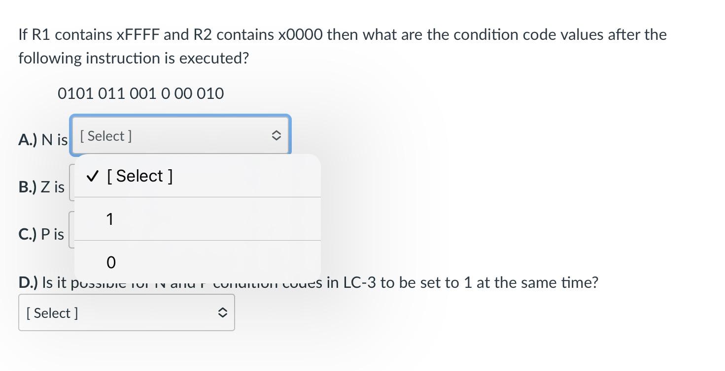 Solved D Question 5 5 pts If R1 contains xFFFF and R2 | Chegg.com