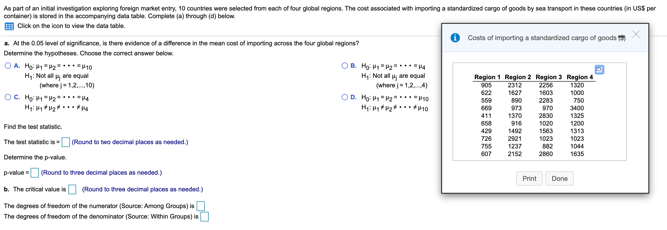 Solved As part of an initial investigation exploring foreign | Chegg.com