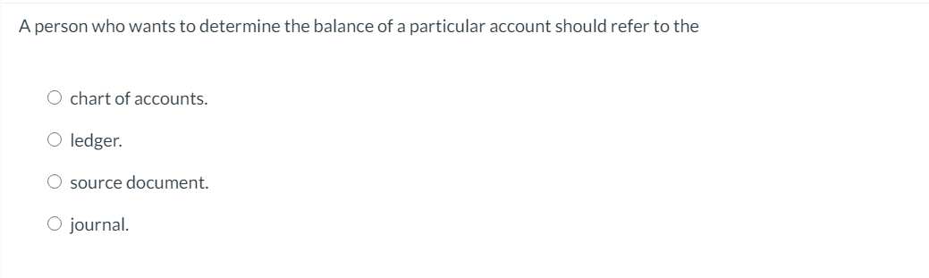 Solved A person who wants to determine the balance of a | Chegg.com