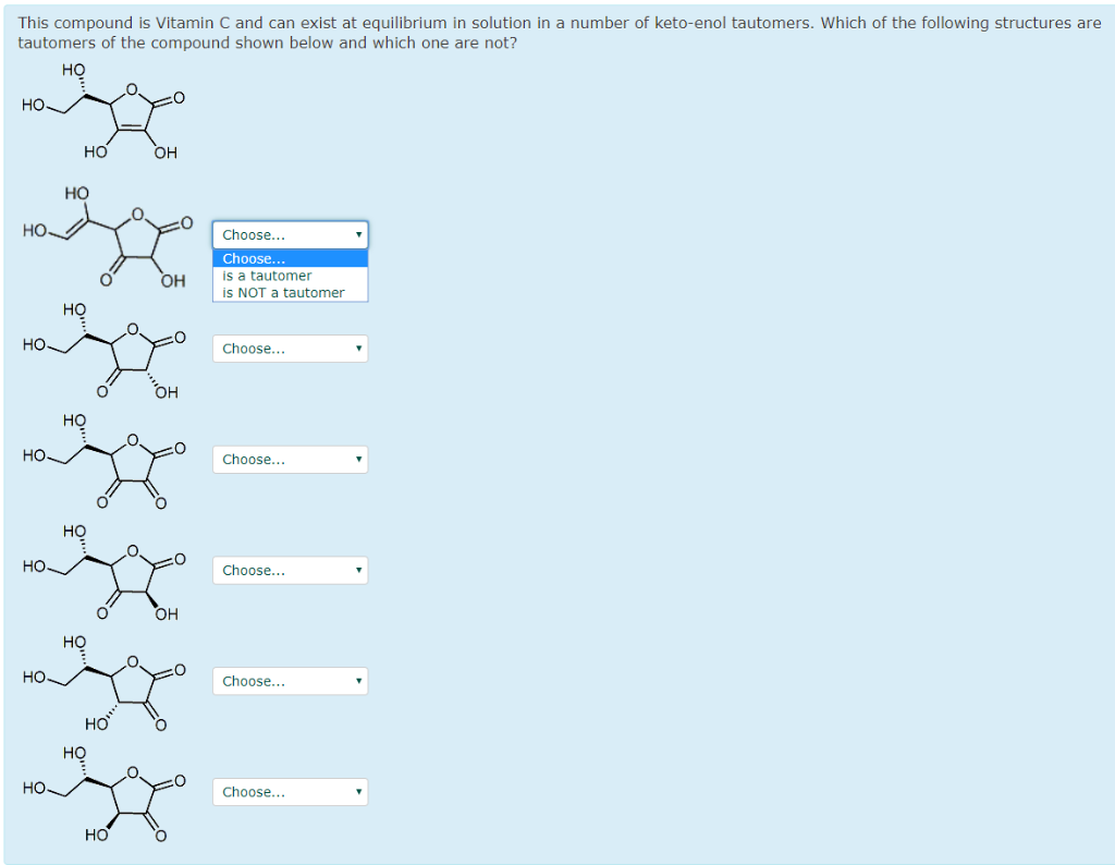 Solved This compound is Vitamin C and can exist at | Chegg.com