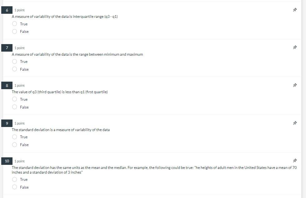 Solved A Measure Of Variability Of The Data Is Interquartile