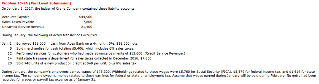 Solved Problem 10-1A (Part Level Submission) On January 1, | Chegg.com