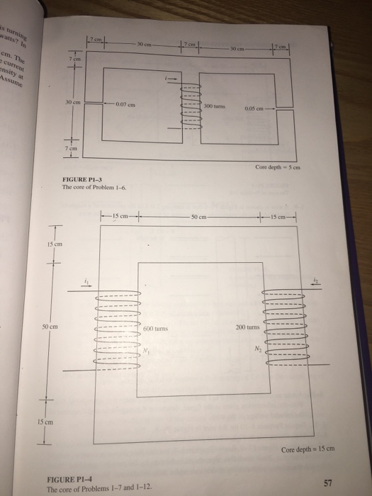 15 cm 500 turns Th 15 cm 15 c core depth = 5 cm | Chegg.com