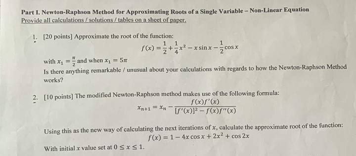 Solved Part Ii Solutions Of Systems Of Non Linear Equations
