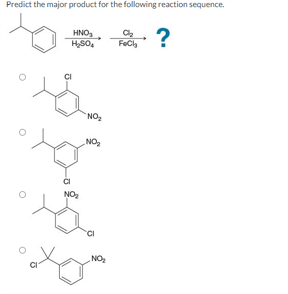 Solved Predict the major product for the following reaction | Chegg.com