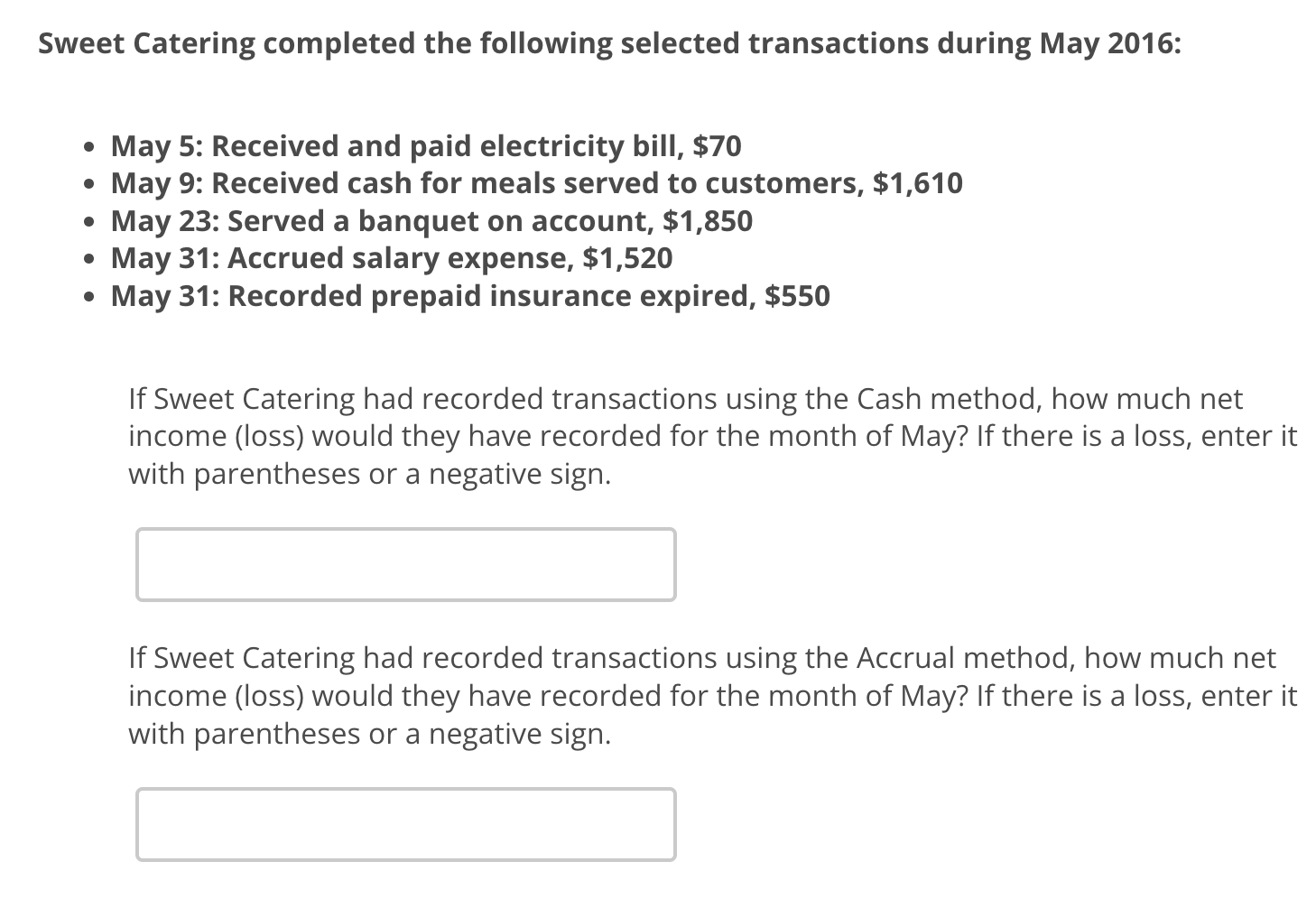 Solved Read each scenario, decide whether the company is | Chegg.com
