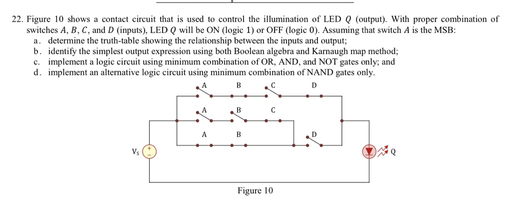 22. Figure 10 shows a contact circuit that is used to | Chegg.com