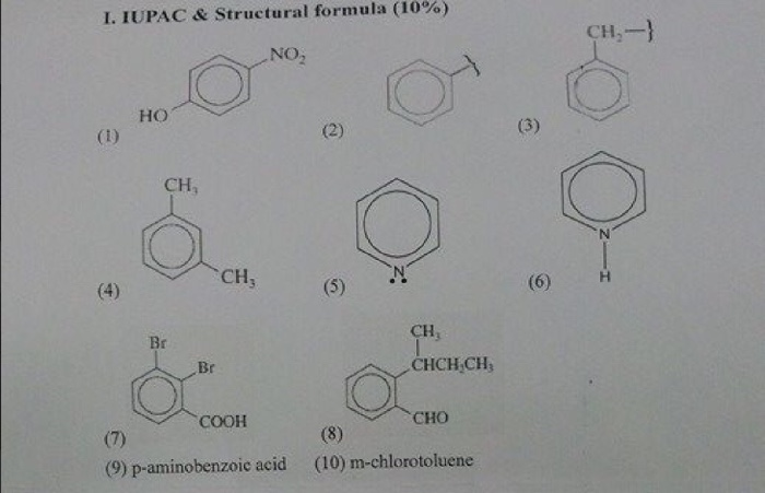 Solved I, IUPAC & Structural formula (10%) CH._ NO, HO CH CH | Chegg.com