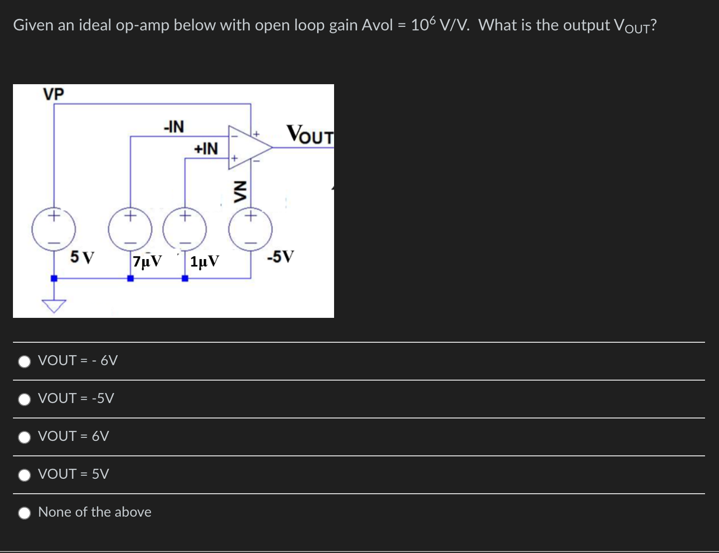 Solved Given an ideal op-amp below with open loop gain Avol | Chegg.com