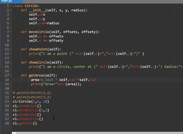 Solved add another method getCircumference() to same class | Chegg.com