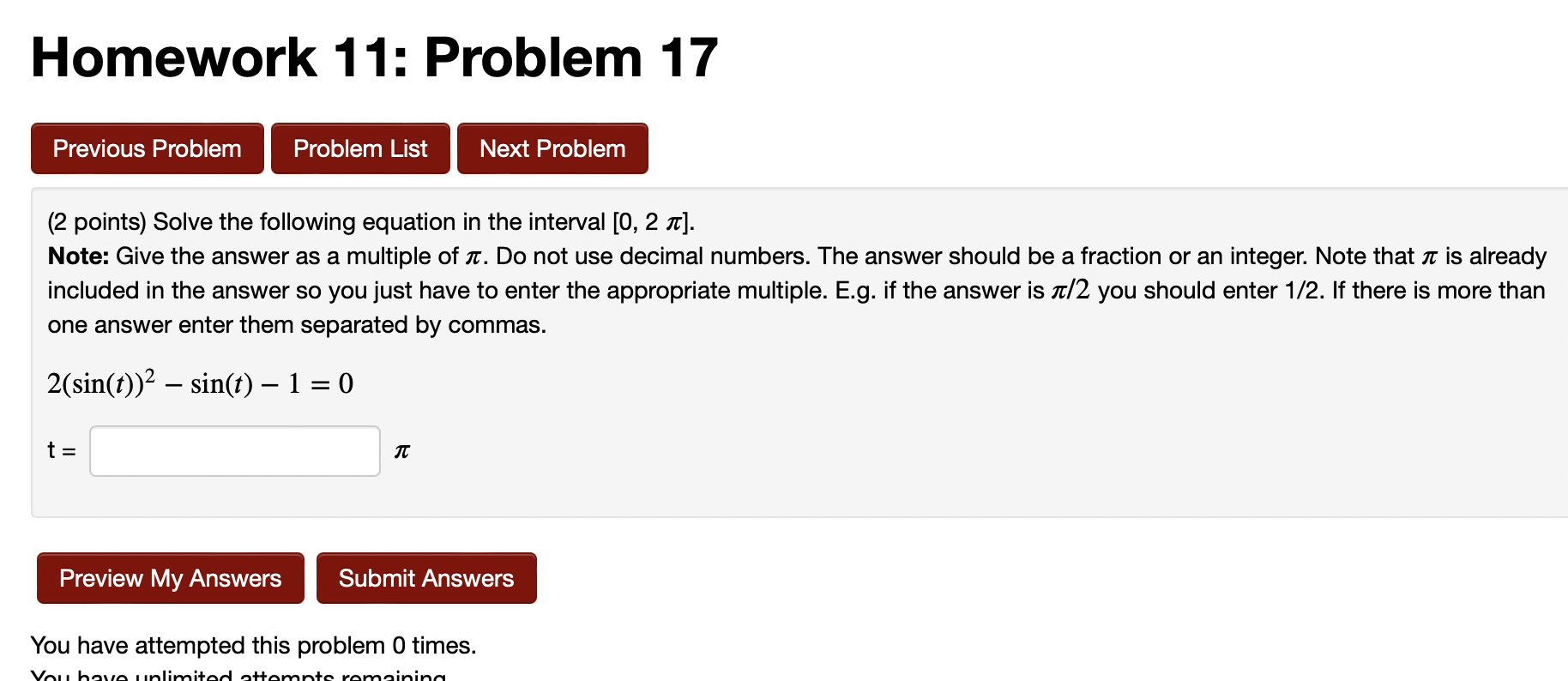 Solved Homework 11 Problem 17 Previous Problem Problem List
