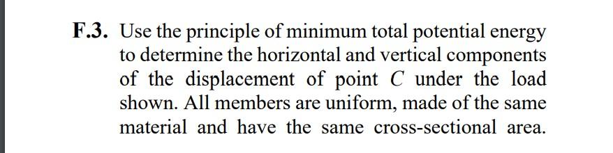 Solved F.3. Use the principle of minimum total potential | Chegg.com