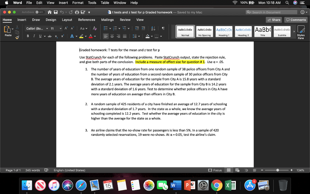 Solved 100% Window Word File Edit View Insert Format Tools | Chegg.com