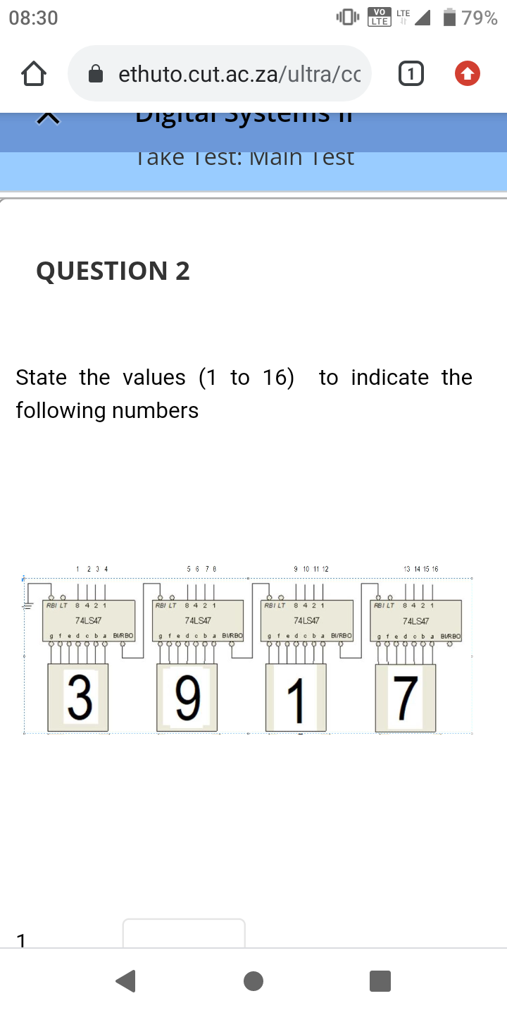 Solved 08:30 vo LTE LTE 79% ethuto.cut.ac.za/ultra/cc 1 | Chegg.com