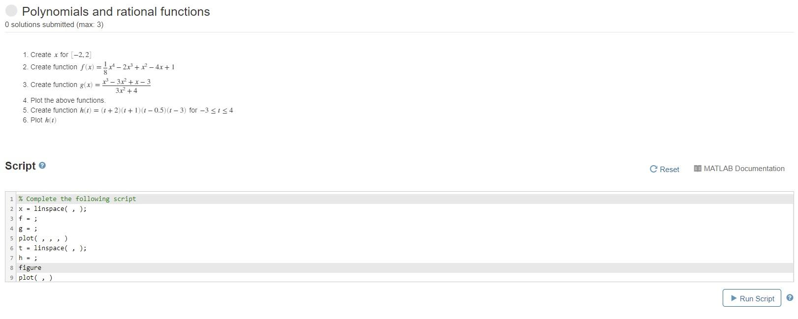 Solved Polynomials and rational functions O solutions | Chegg.com