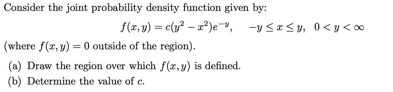 Solved Consider the joint probability density function given | Chegg.com