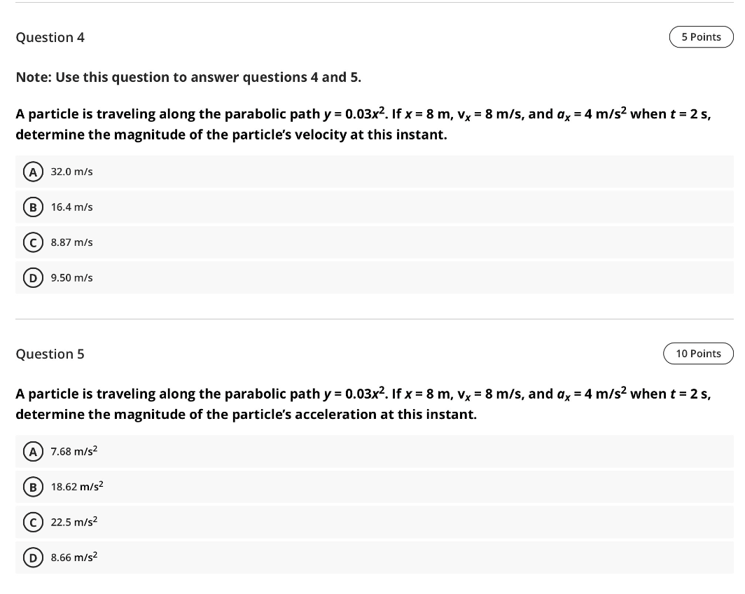 Solved Question 4 5 Points Note: Use this question to answer | Chegg.com