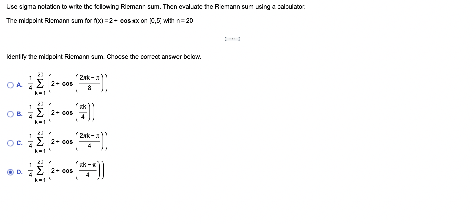 Solved Use sigma notation to write the following Riemann | Chegg.com