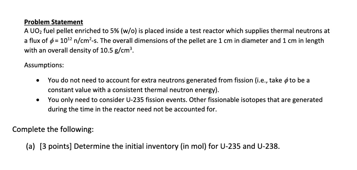 Solved Problem Statement \\( \\mathrm{A} \\mathrm{UO}_{2} | Chegg.com