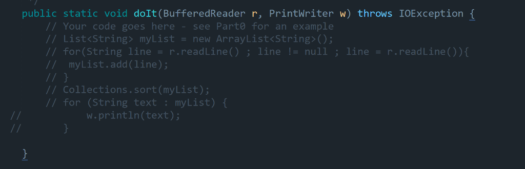 Solved public static void dolt (BufferedReader r, | Chegg.com