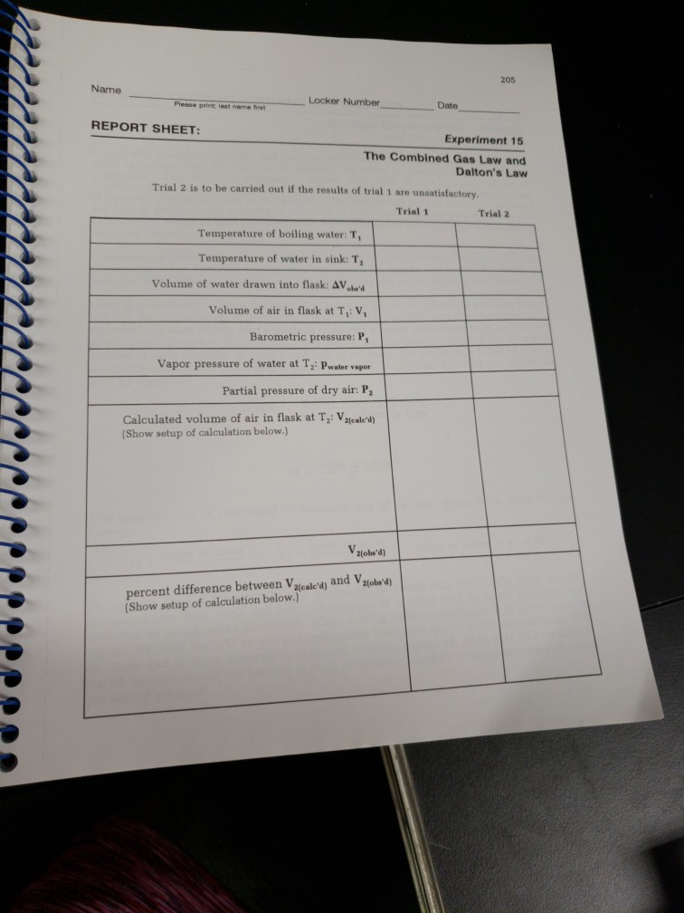 Solved 205 Name Locker Number print last name first Date | Chegg.com