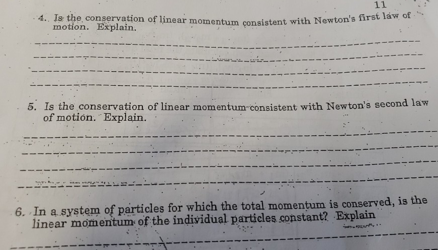 Solved 4.. Is the, conservation of linear momentum | Chegg.com